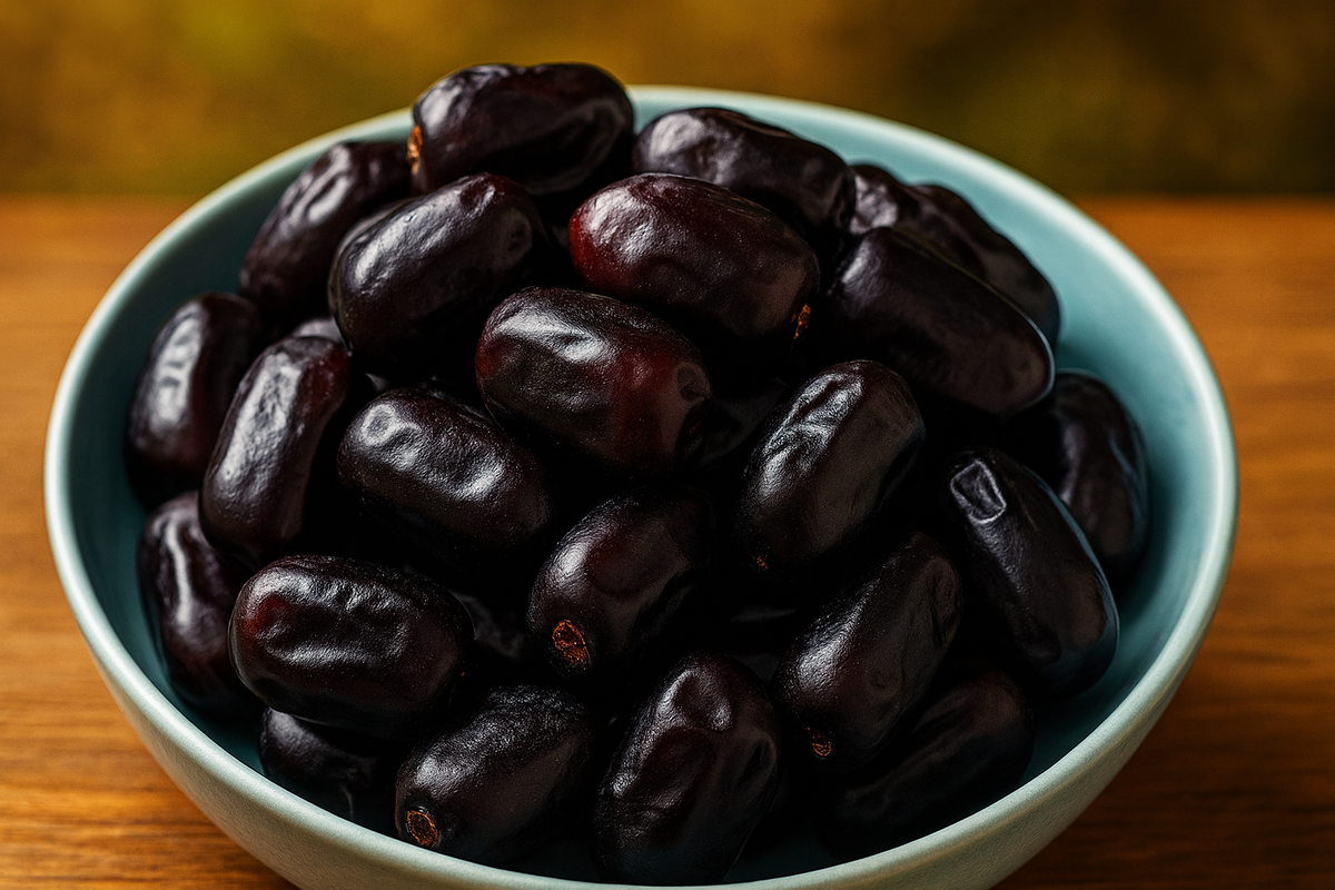 fresh black dates